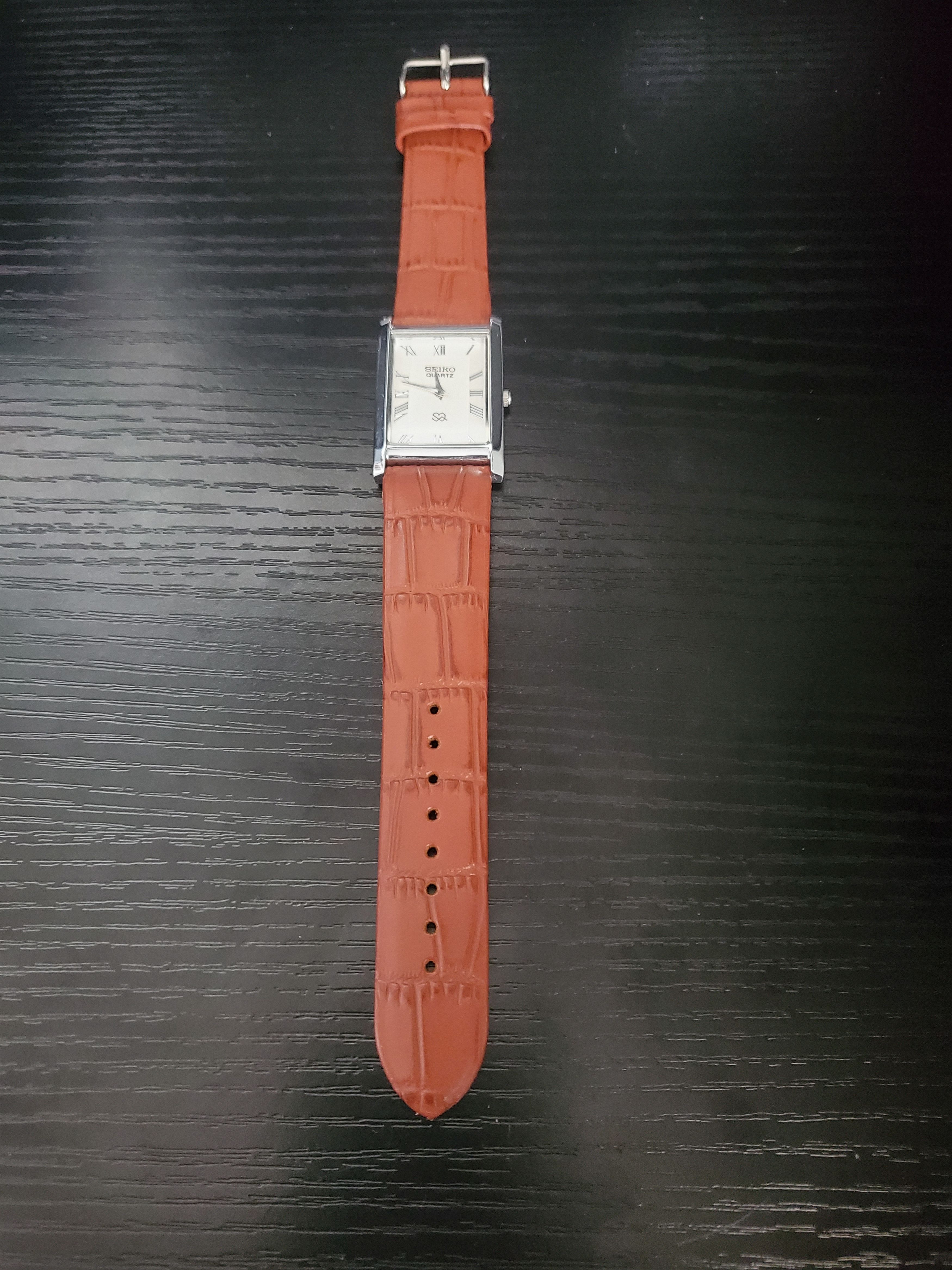 Seiko 🔥Rare - Vintage Seiko Slim Tank Quartz Men's Leather Watch | Grailed