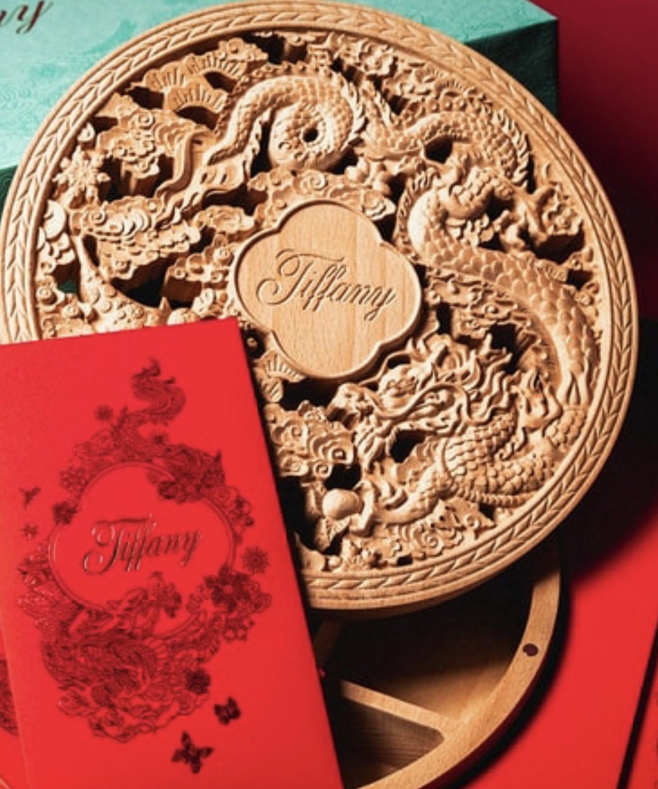 Tiffany & Co. 🐉 Rare! Tiffany Dragon crafted wooden box home decor ...