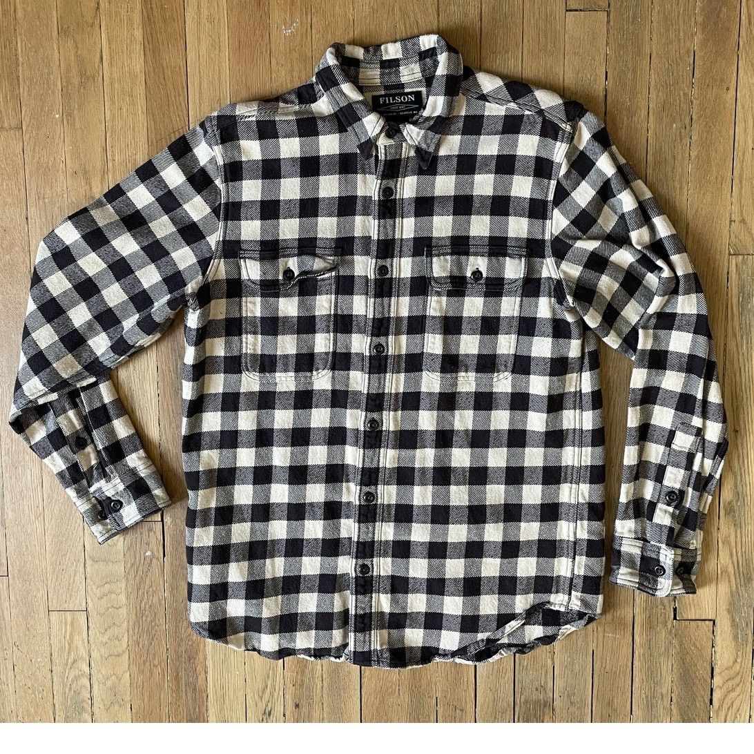 Filson Filson Heavy Cotton Flannel in Black and Cream Check Print | Grailed