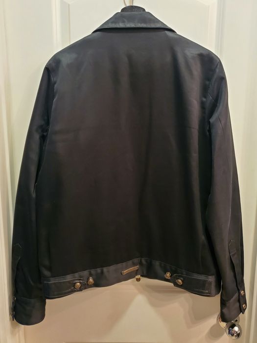 Chrome Hearts Chrome Hearts Cotton Twill x Leather Jacket w Gothic ...