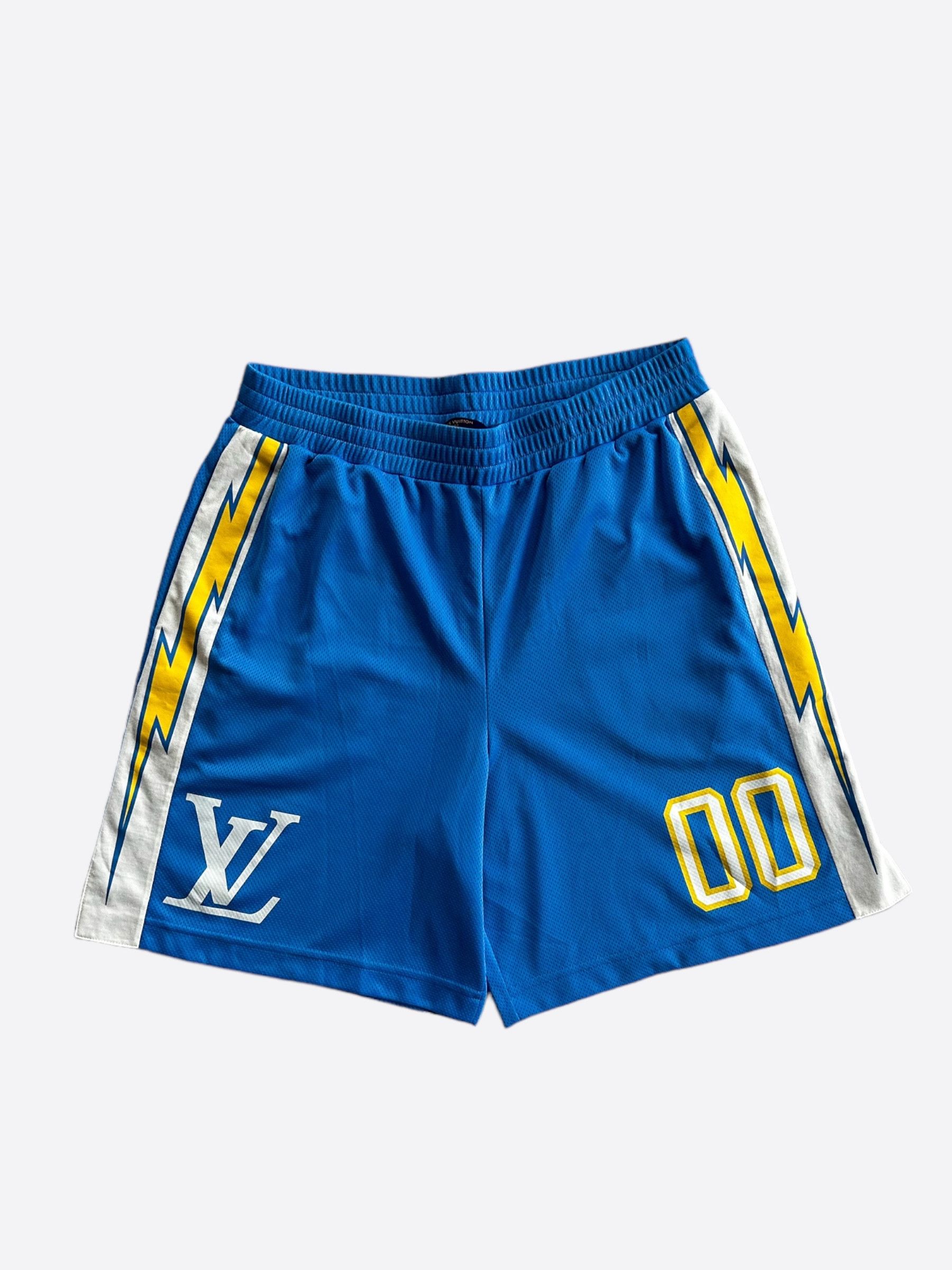 Louis Vuitton Louis Vuitton Blue Lightning Logo Shorts | Grailed