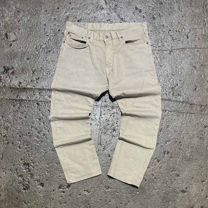 Polo Ralph Lauren Crazy Vintage Polo Ralph Lauren Beige Jeans Essential Unique | Grailed