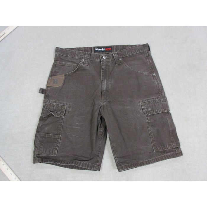 Wrangler Wrangler Riggs Shorts Mens 34 Brown Cargo Ripstop Carpenter ...