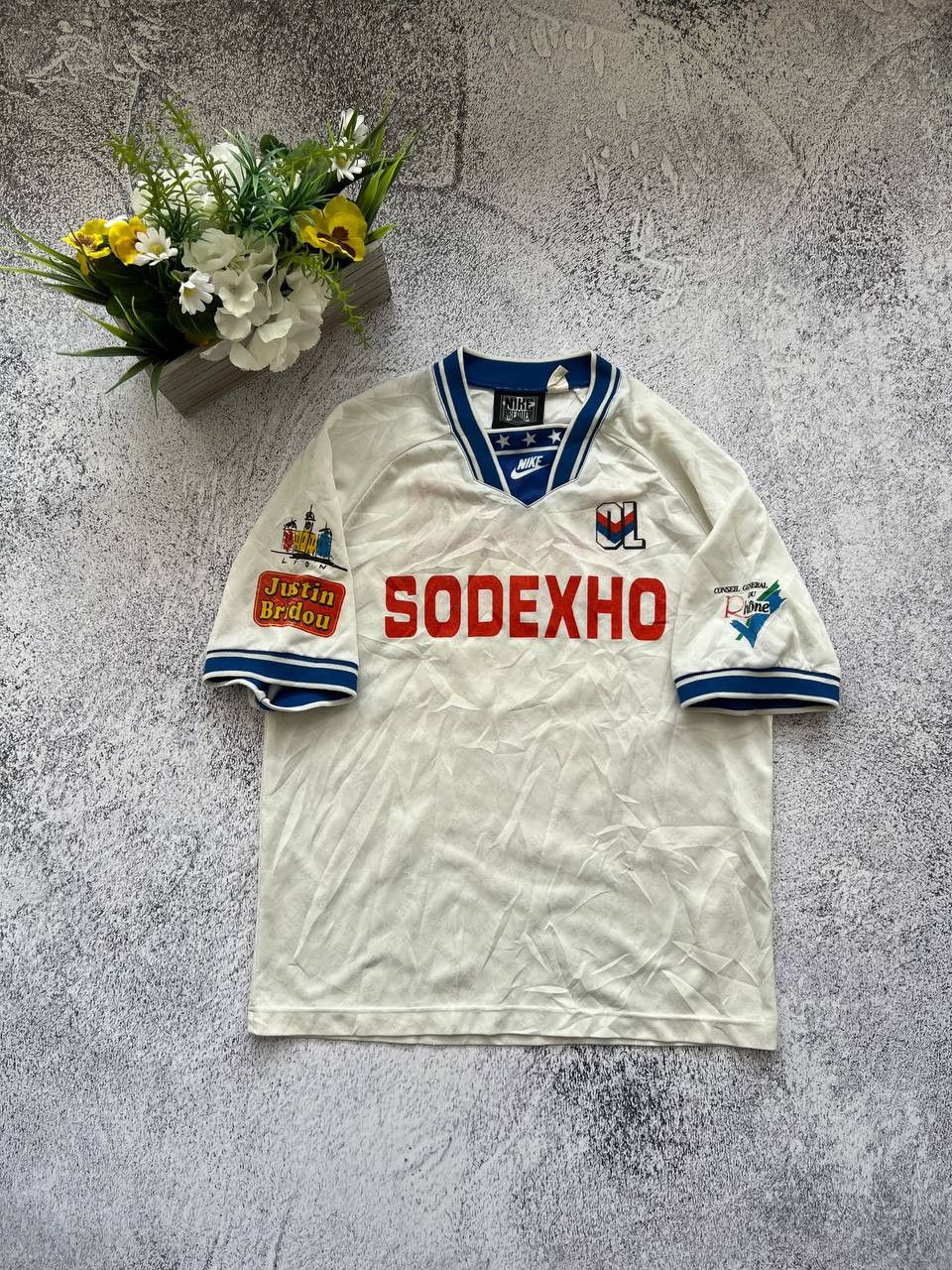 Nike × Vintage OLYMPIQUE LYONNAIS LYON 1993/1994 JERSEY SHIRT VINTAGE ...