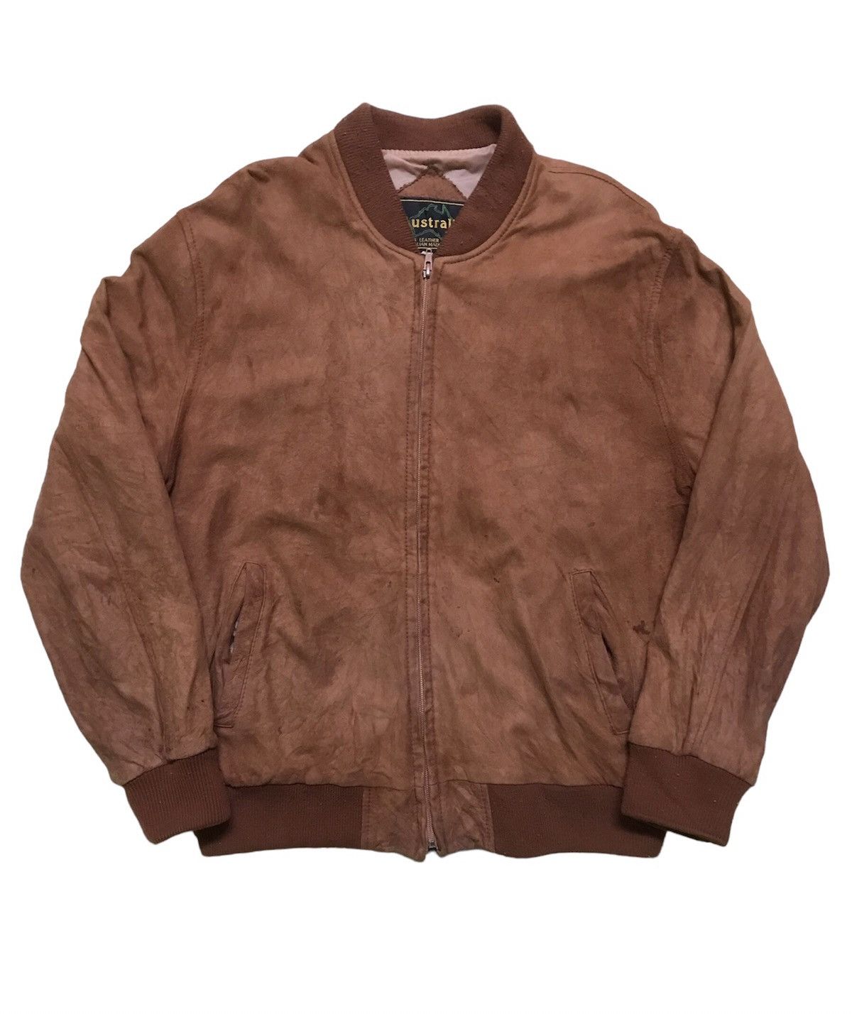 Leather Jacket × Very Rare × Vintage vintage Distressed Suede Leather ...
