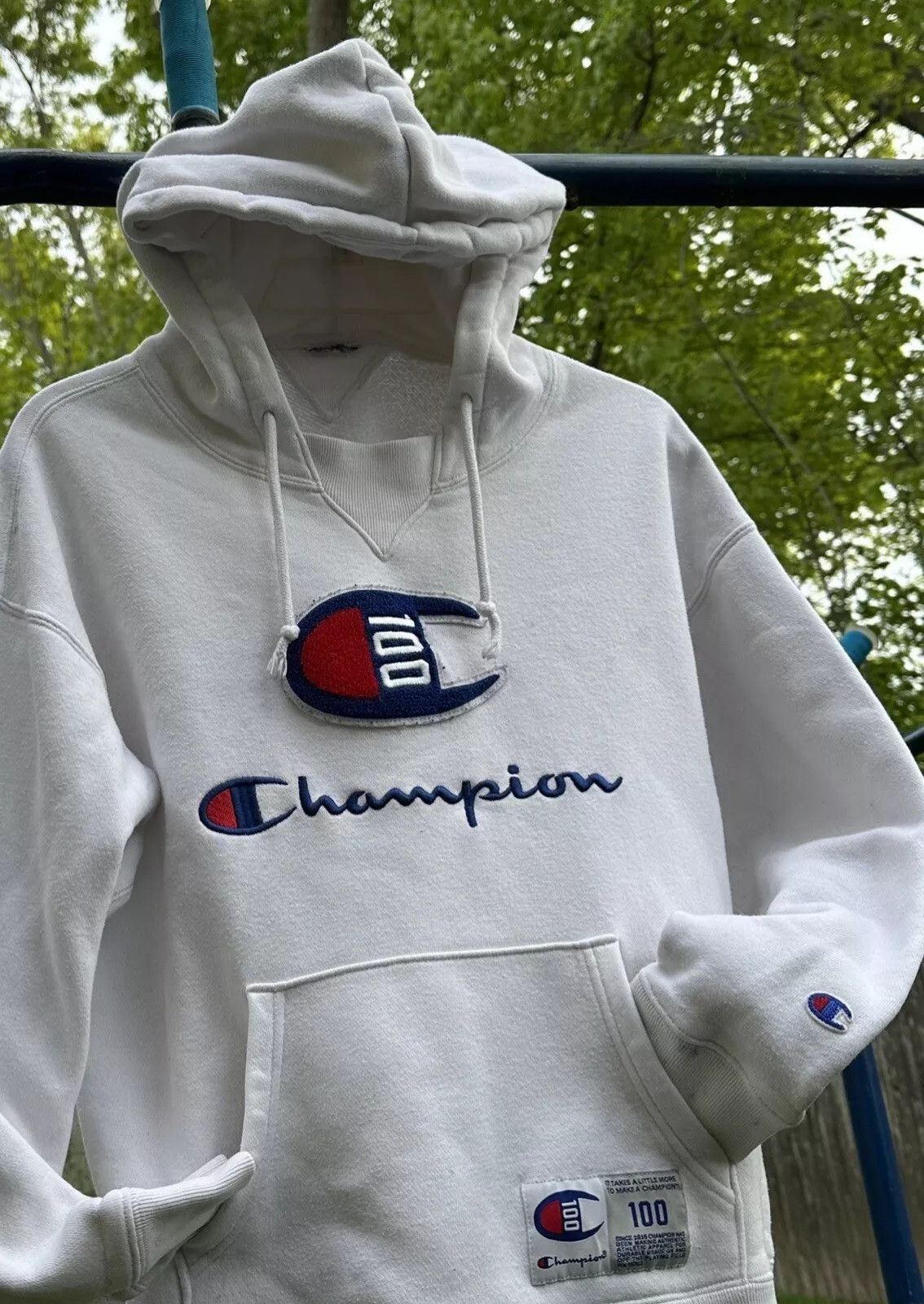Champion × Vintage 90s Vintage Champion Hoodie Reverse Weave ...