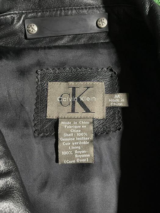 Calvin Klein CK Leather Jacket | Grailed