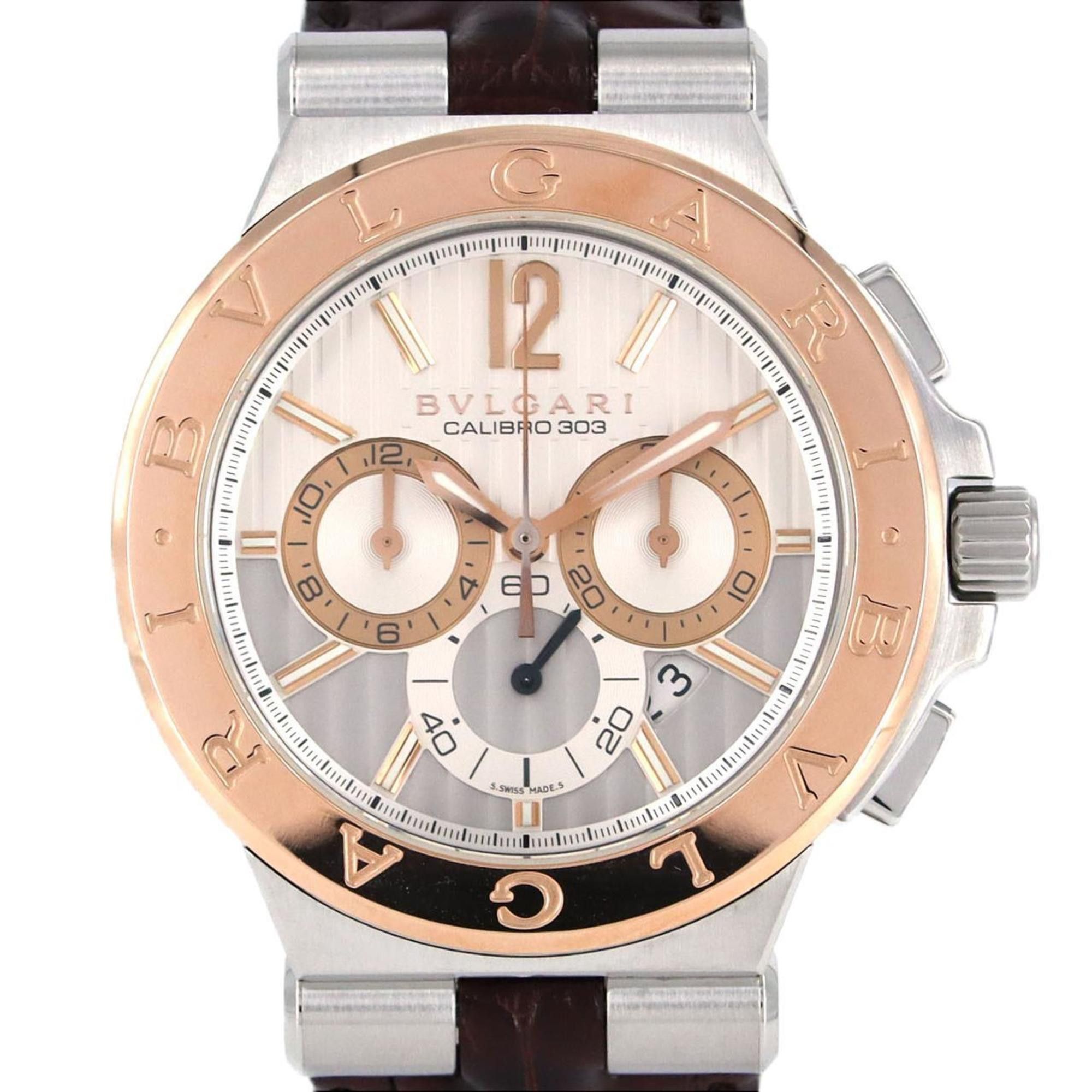 Bvlgari Bvlgari Diagono Calibro 303 PG Combi DGP42SGCH 101879 SSxPG ...