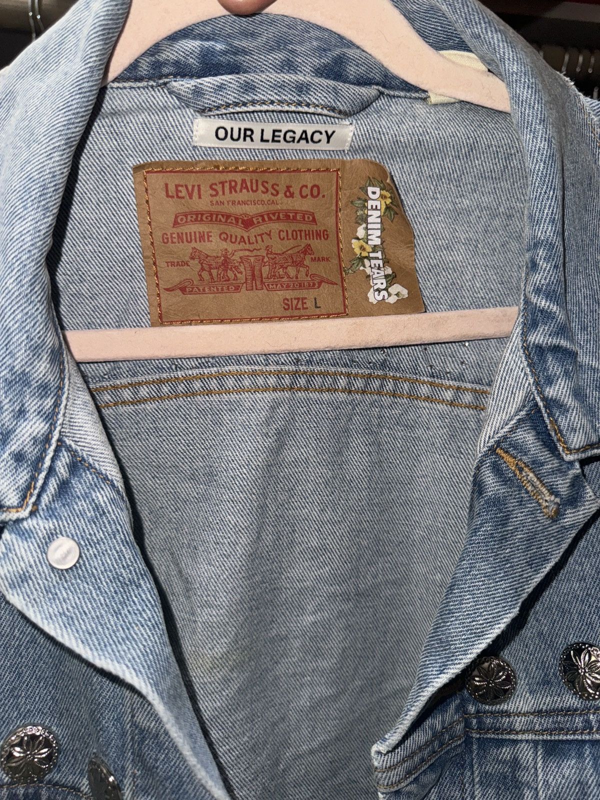 DENIM TEARS Denim Tears Studded Denim Jacket | Grailed