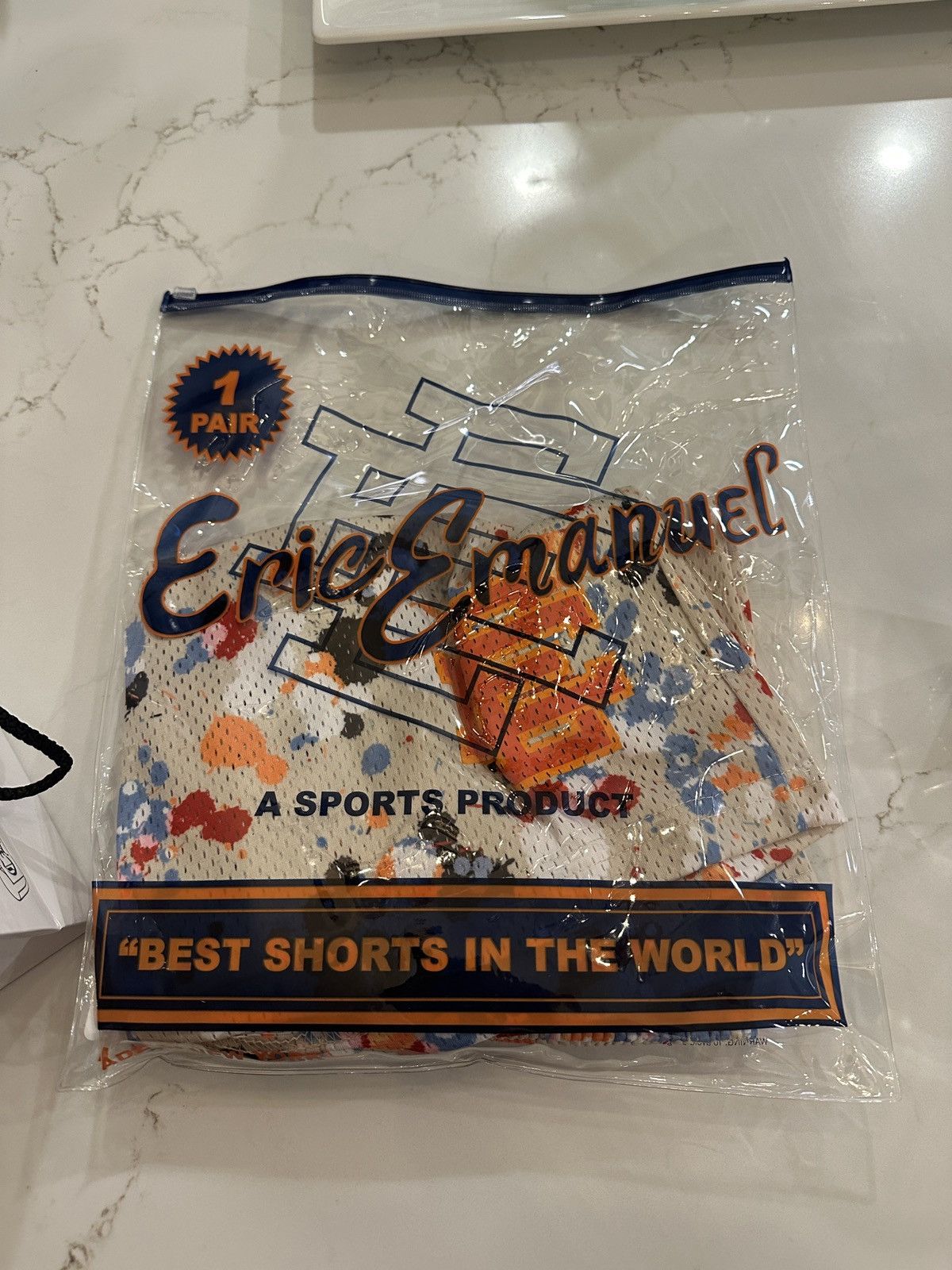 Eric Emanuel Eric Emanuel Paint Splatter shorts | Grailed