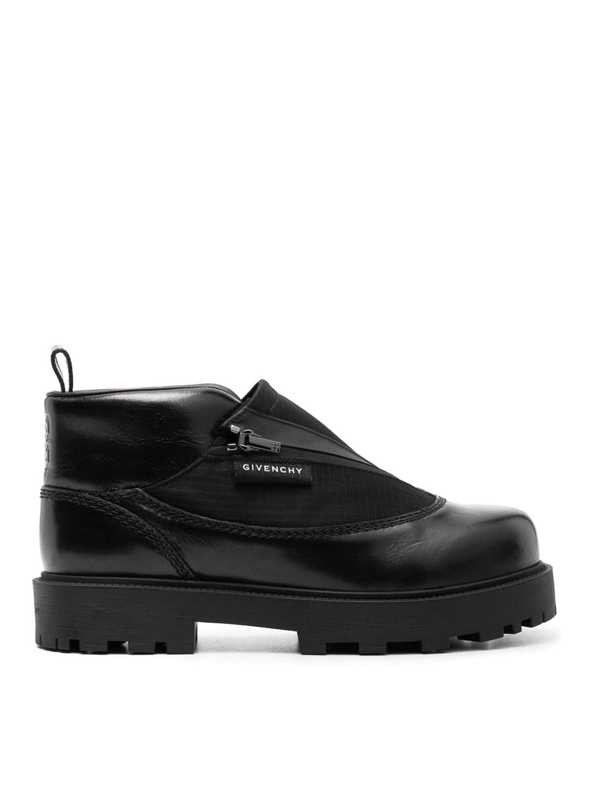 Givenchy o1srvl11e1224 Storm Leather Ankle Boots in Black | Grailed