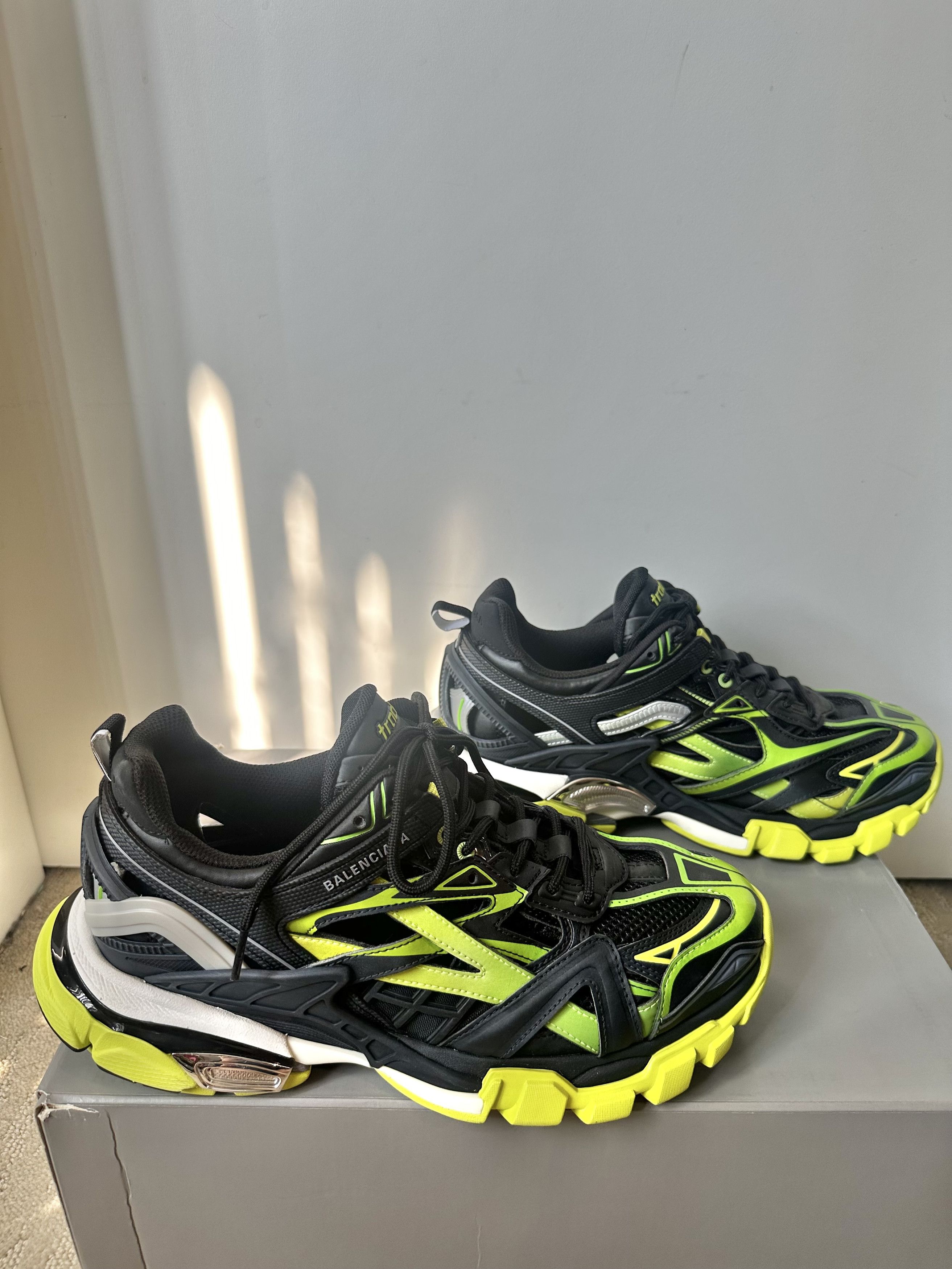 Balenciaga Balenciaga Track 2 Sneaker Black / Neon Yellow Green | Grailed