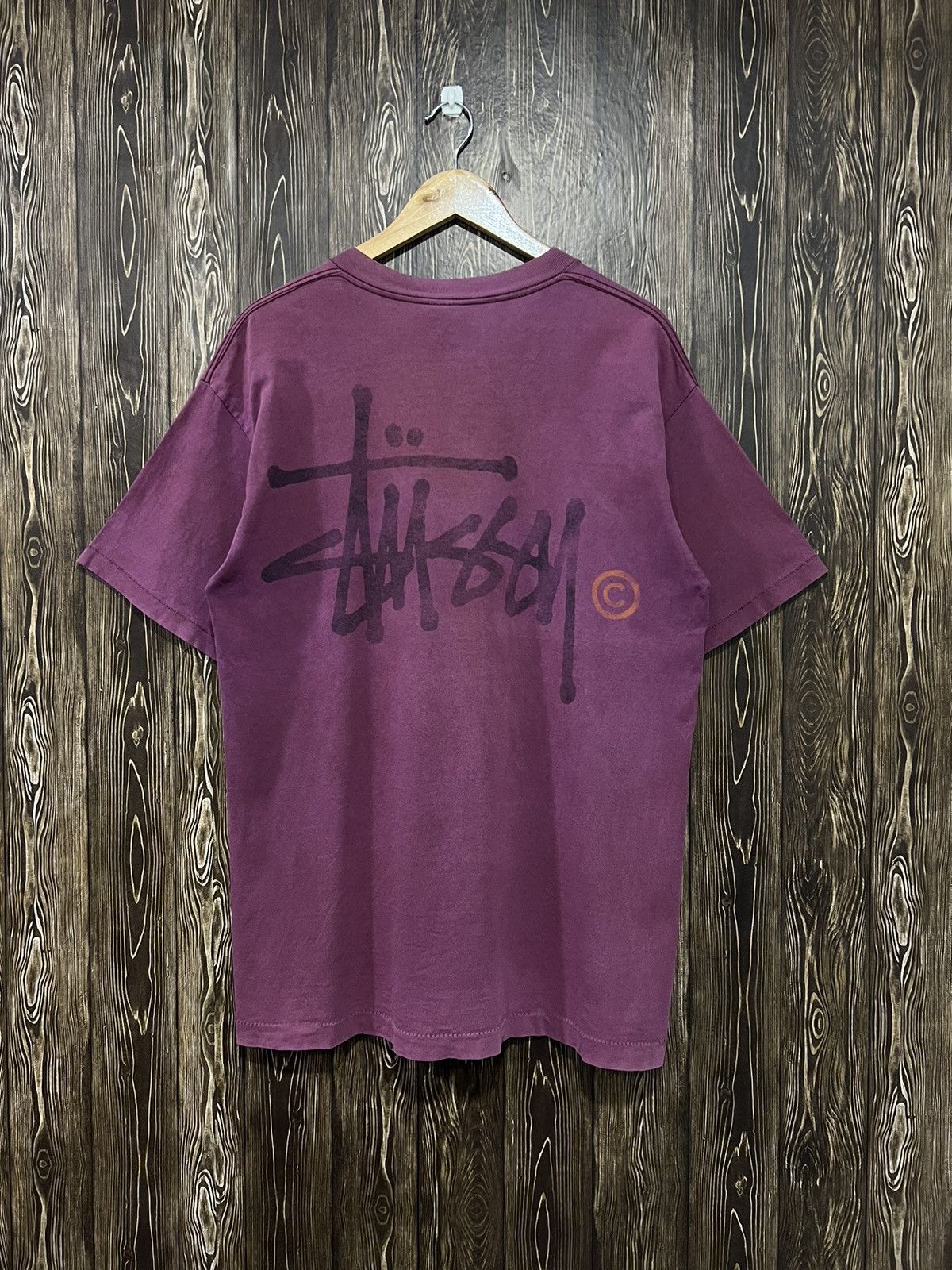 Streetwear × Stussy × Vintage Vintage 90s Stussy Spellout Big Backhit Tshirt | Grailed