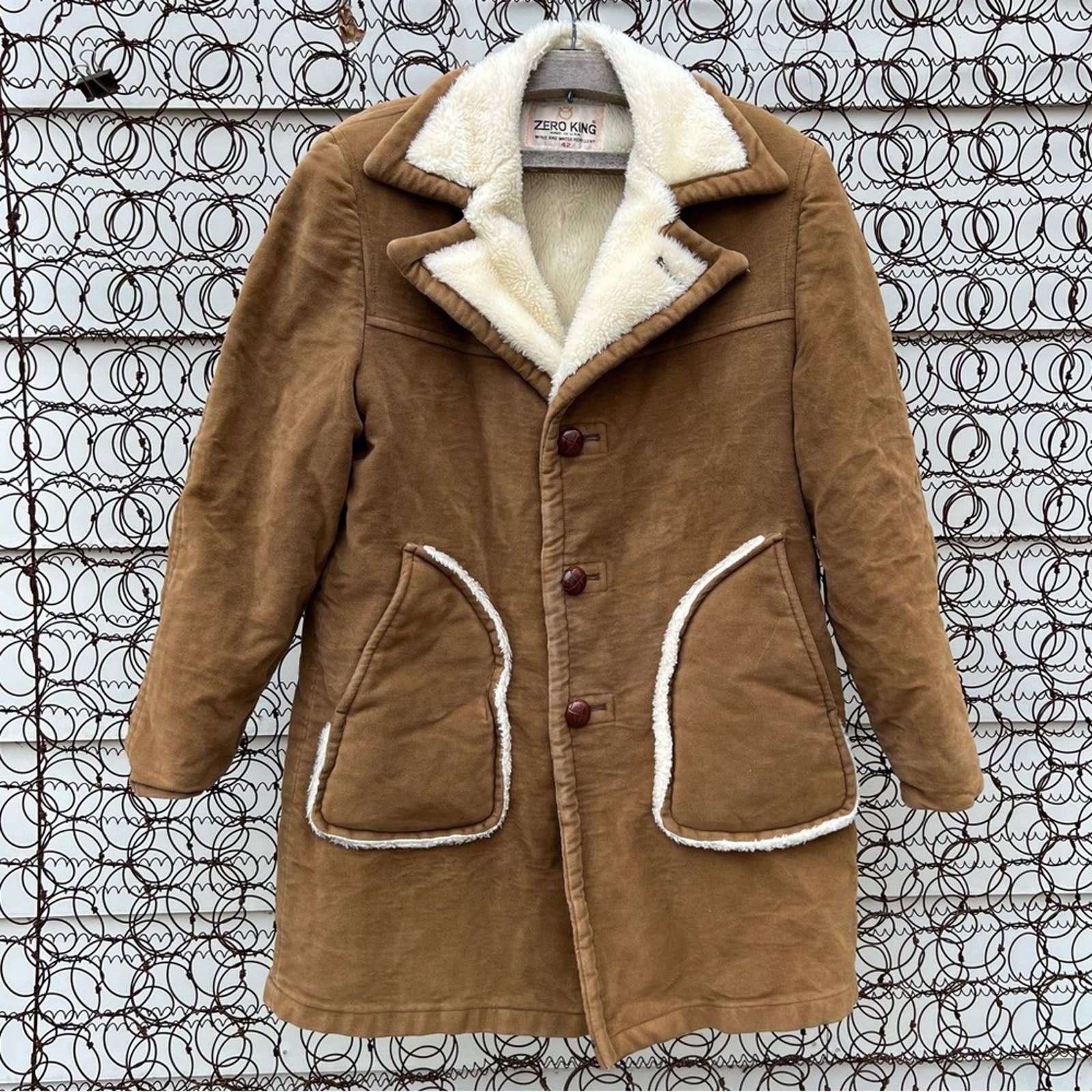 Vintage 70s Zero King suede sherpa lined cowboy jacket parka coat | Grailed