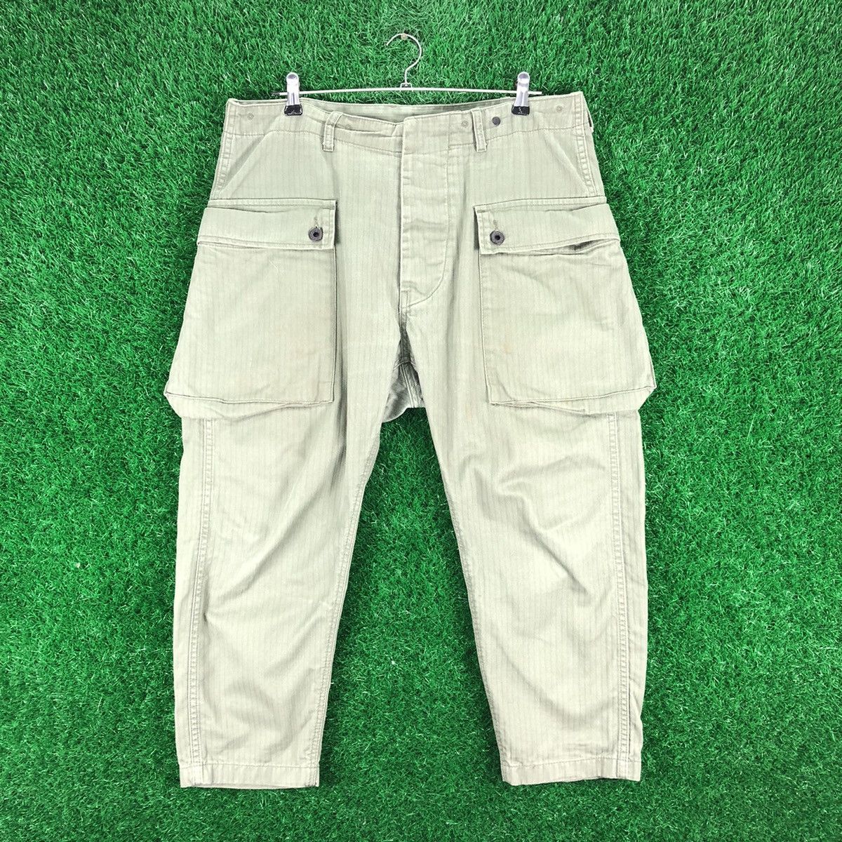 Military WW2 US Army Monkey Pants Herringbone Twill Iconic | Grailed