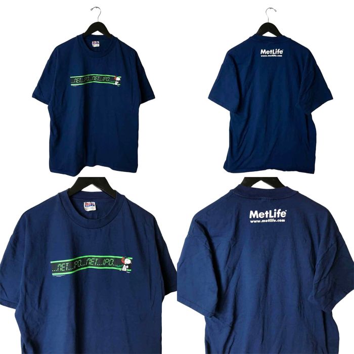 Vintage Vintage Metlife Snoopy T Shirt Adult Blue XL Extra Large | Grailed