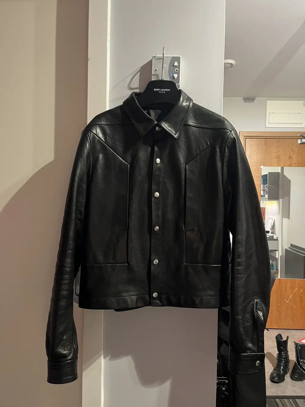 Rick Owens Rick Owens Alice Strobe Leather Jacket SS24 | Grailed