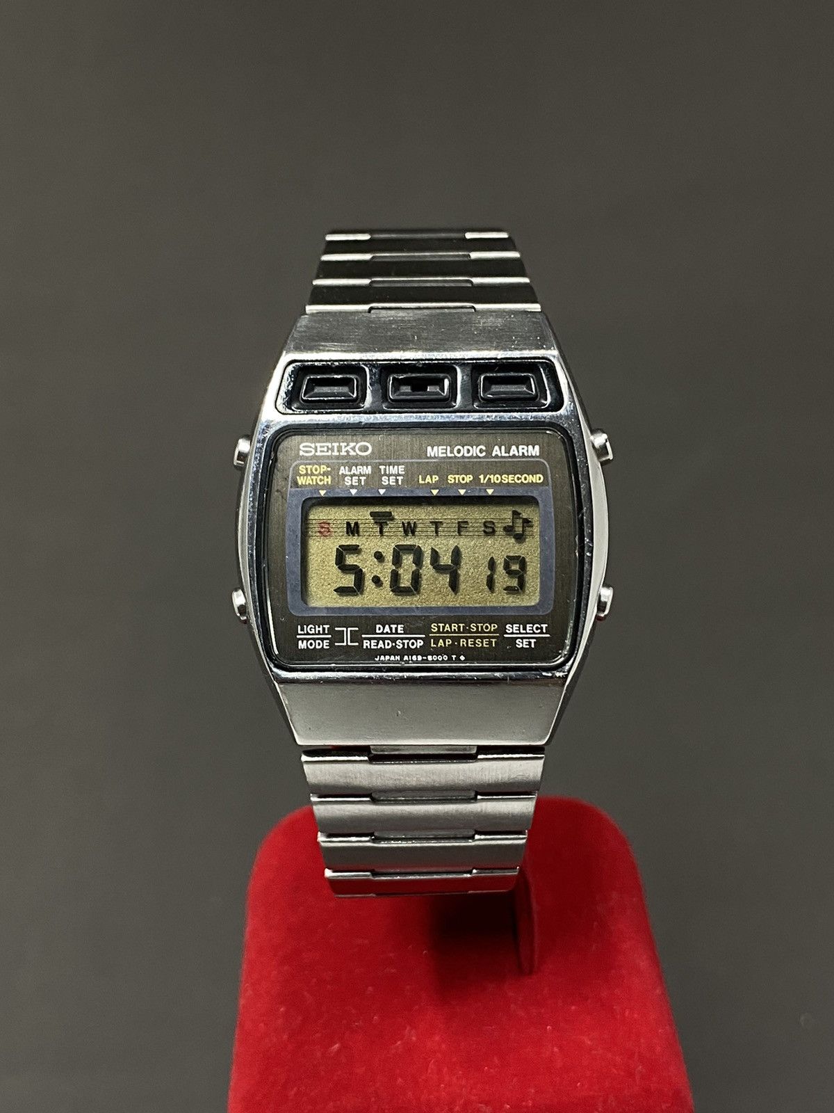 Vintage RARE SEIKO A169-5000 Melody Alarm Digital Men’s Watch, Work ...