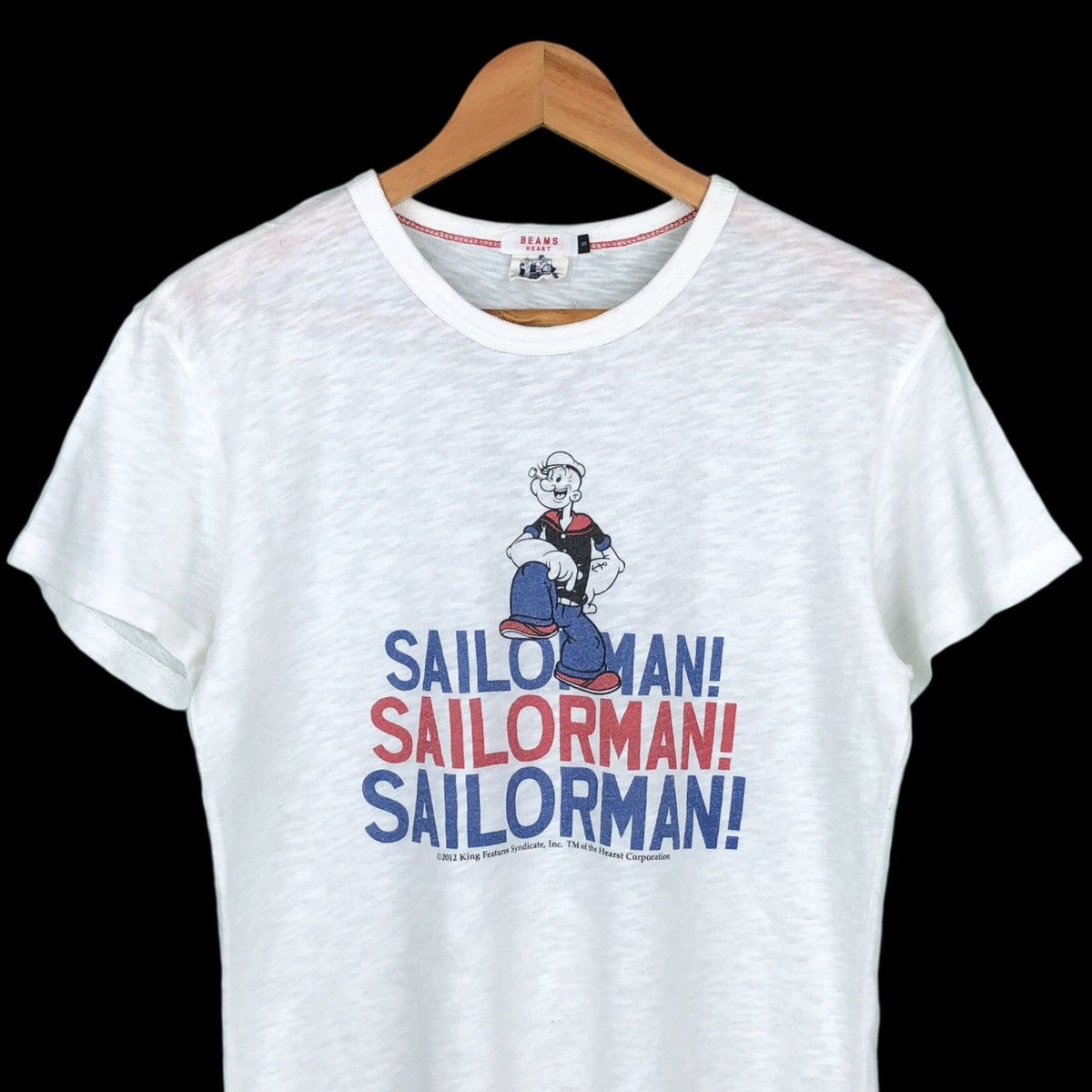 Beams Plus Beams Heart x Popeye The Sailorman Big Logo Tee Shirt S ...