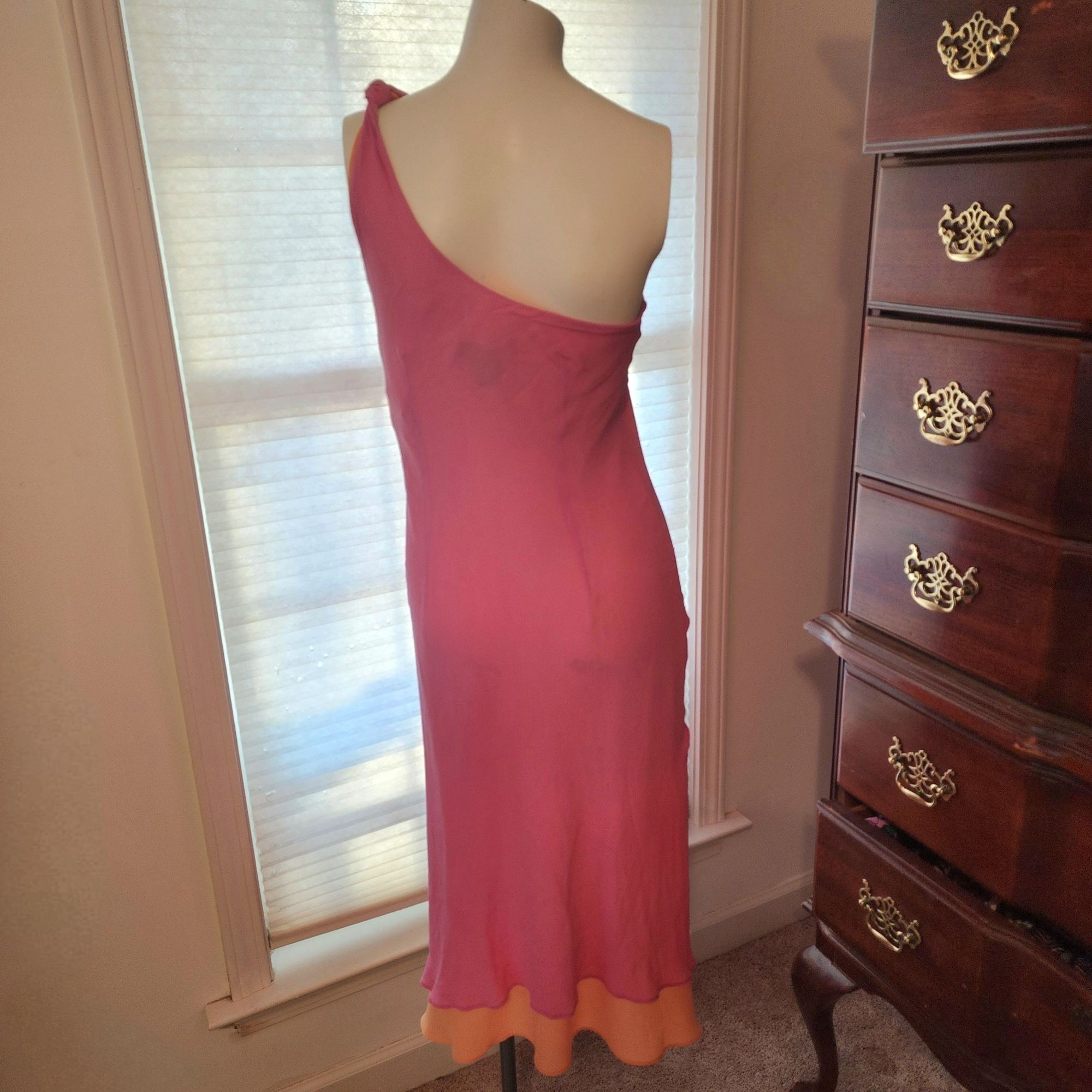 Express Express Dress Womens Size 6 Small Pink Asymmetrical One Shou ...