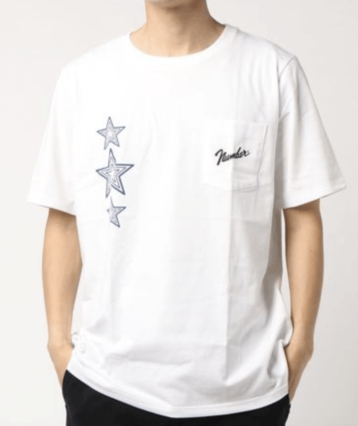 Number (N)ine Number nine POCKET number 9 & STAR T-shirt | Grailed