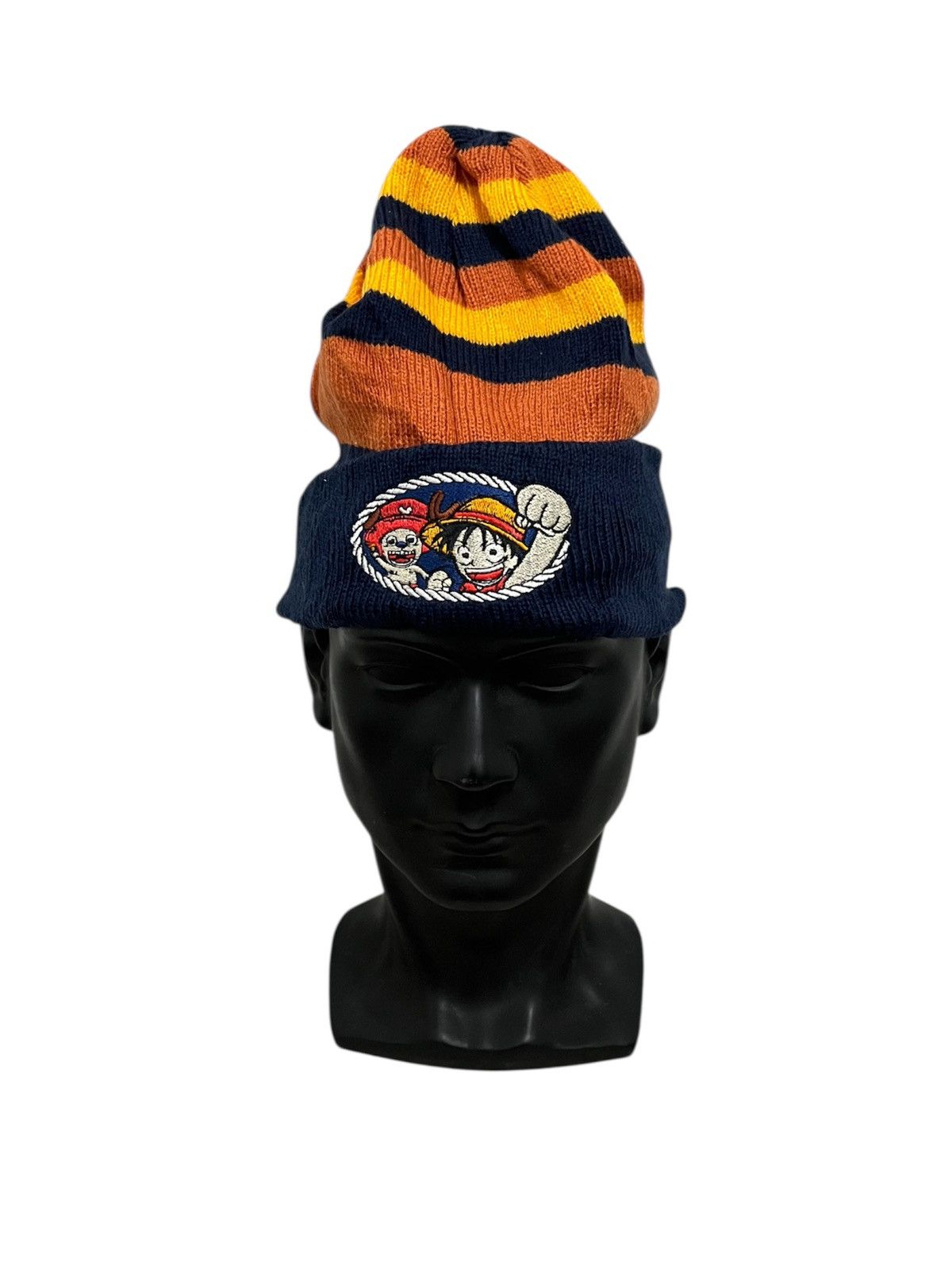 Cartoon Network One piece Cartoon Striped Beanie Hat | Grailed