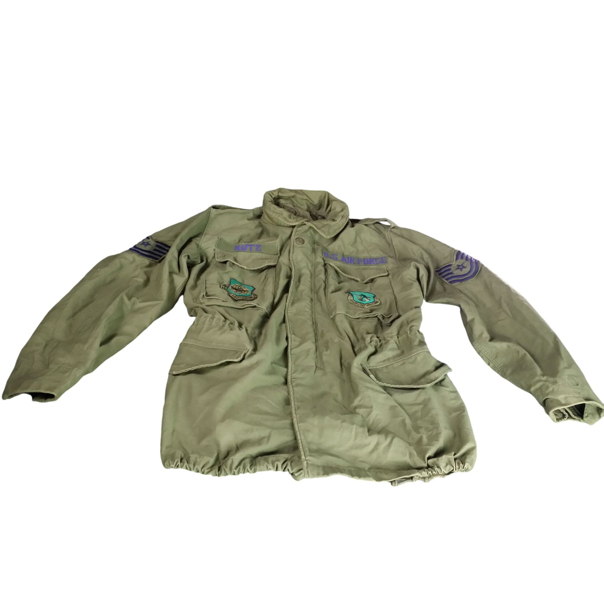 Military Vintage U.S. Air Force FIELD JACKET With Patches Alpha Indus ...