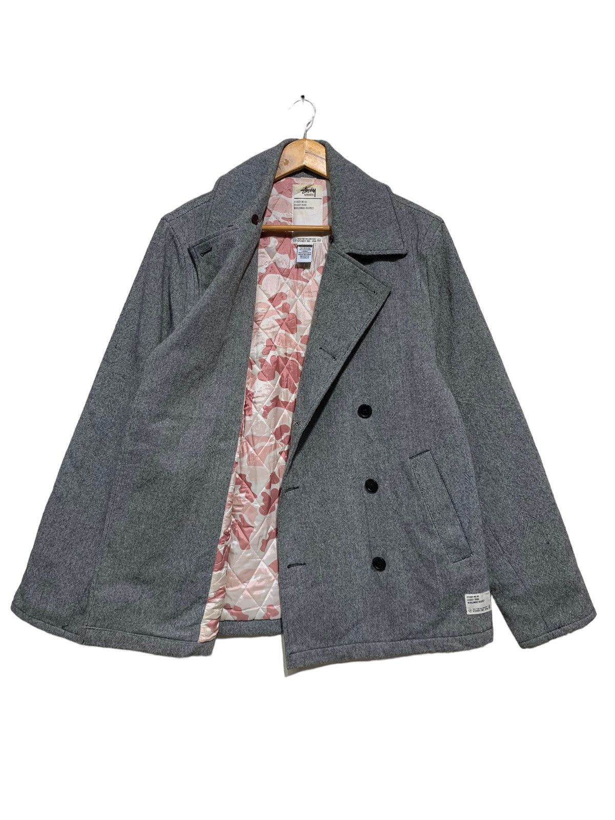 Stussy 🔥STUSSY DOUBLE BREAST JACKETS GREY TWEED | Grailed