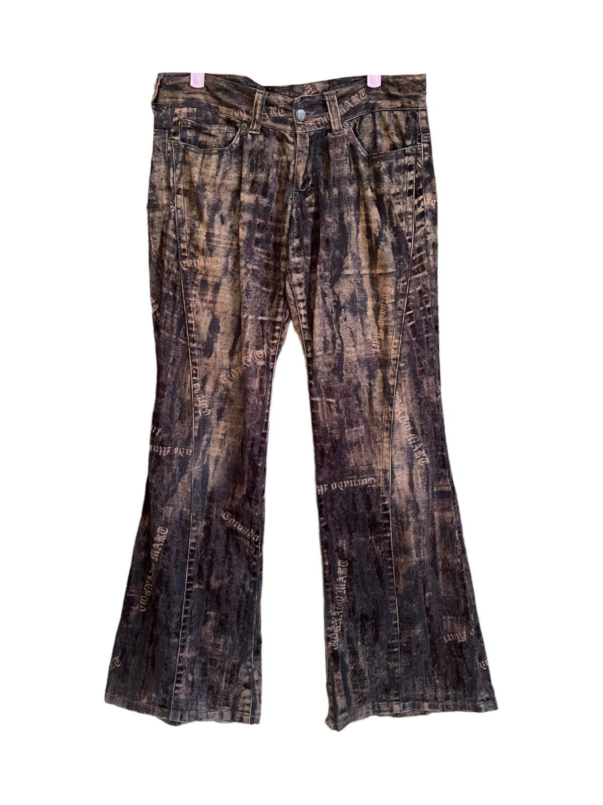 If Six Was Nine × Tornado Mart Tornado Mart Flare Wording Jeans | Grailed