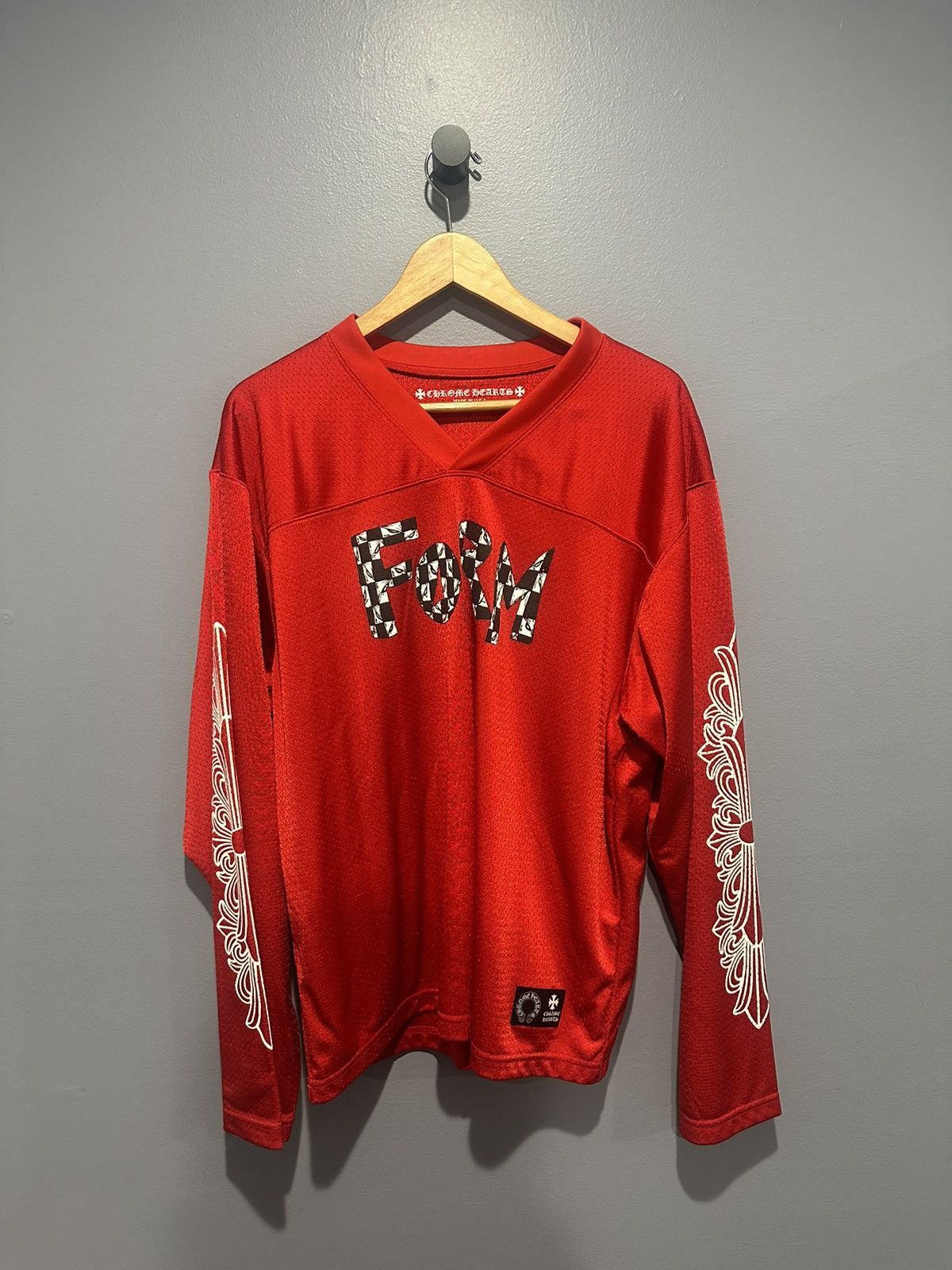 Chrome Hearts Chrome hearts matty boy red mesh jersey long sleeve | Grailed