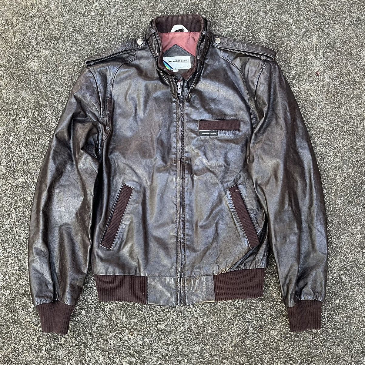 Vintage Crazy Vintage Essential Members Only Leather Jacket Punk Emo ...