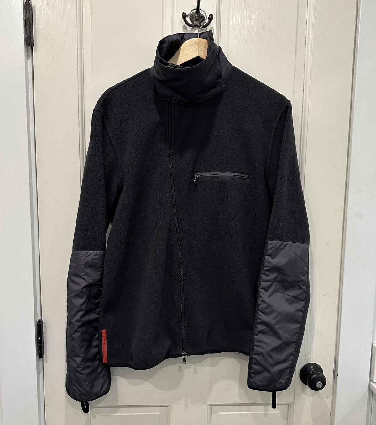 Prada Prada Linea Rossa Asymetric Zip Fleece | Grailed