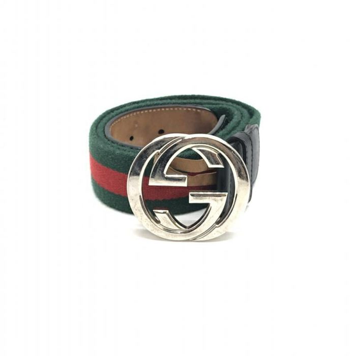 Gucci GUCCI Interlocking Sherry Line Web Belt 34 inches 411924 H917N ...