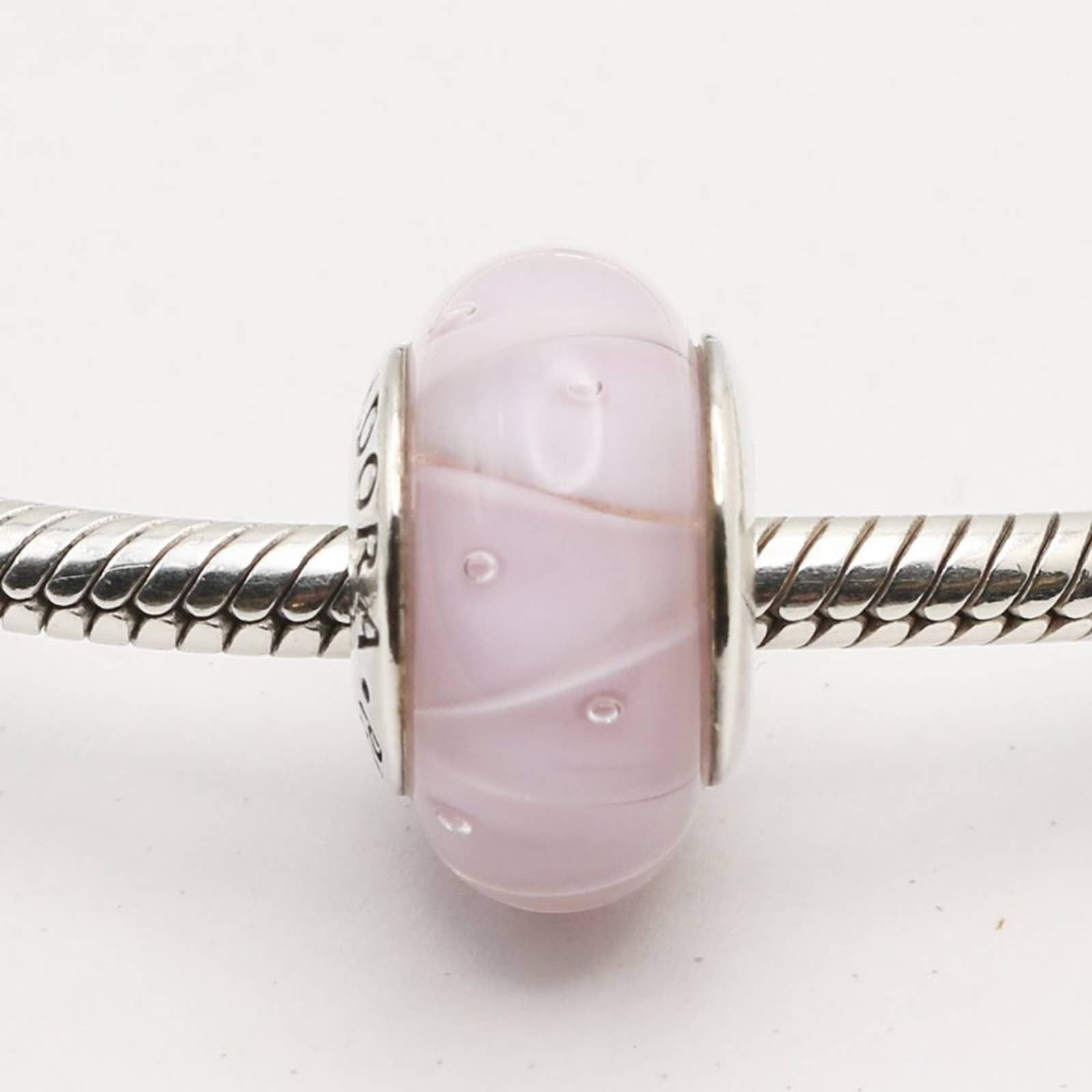 pandora Authentic PANDORA Rose Murano Looking Glass Charm | Grailed