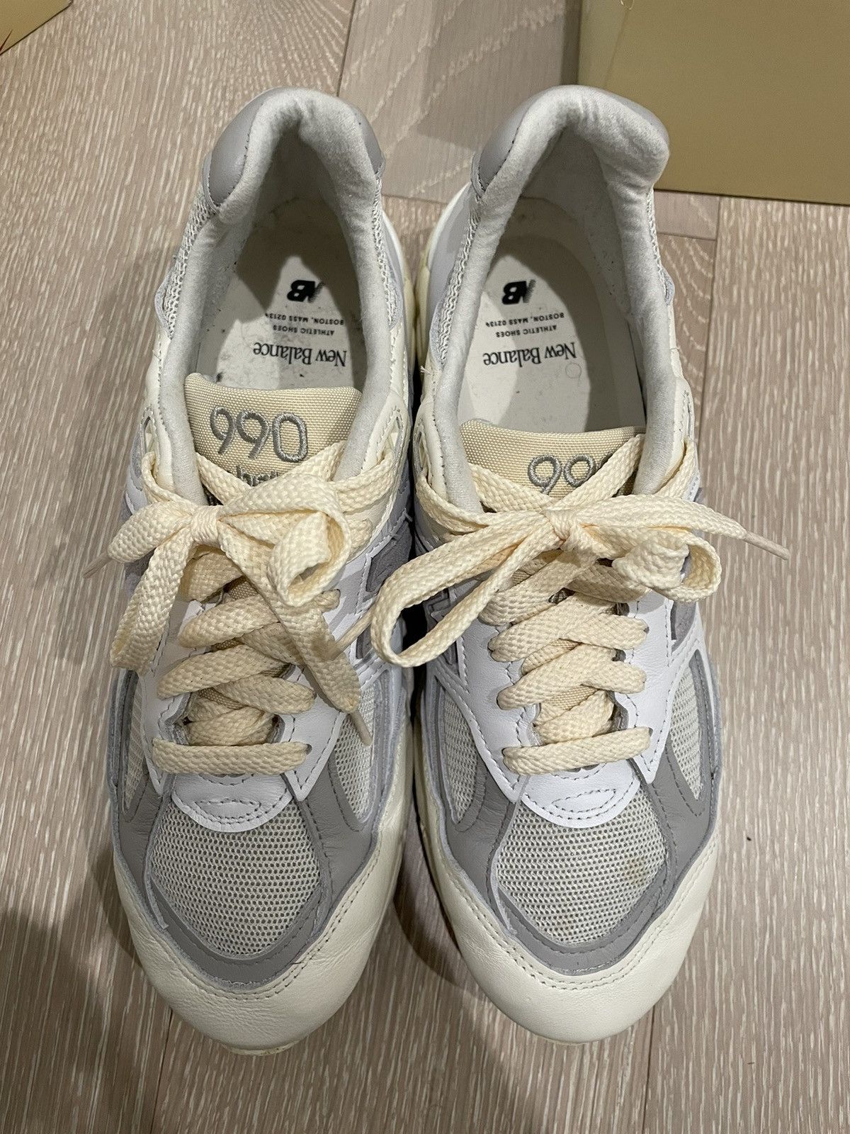 New Balance New Balance 990v2 MiUSA Teddy Santis Sea Salt | Grailed
