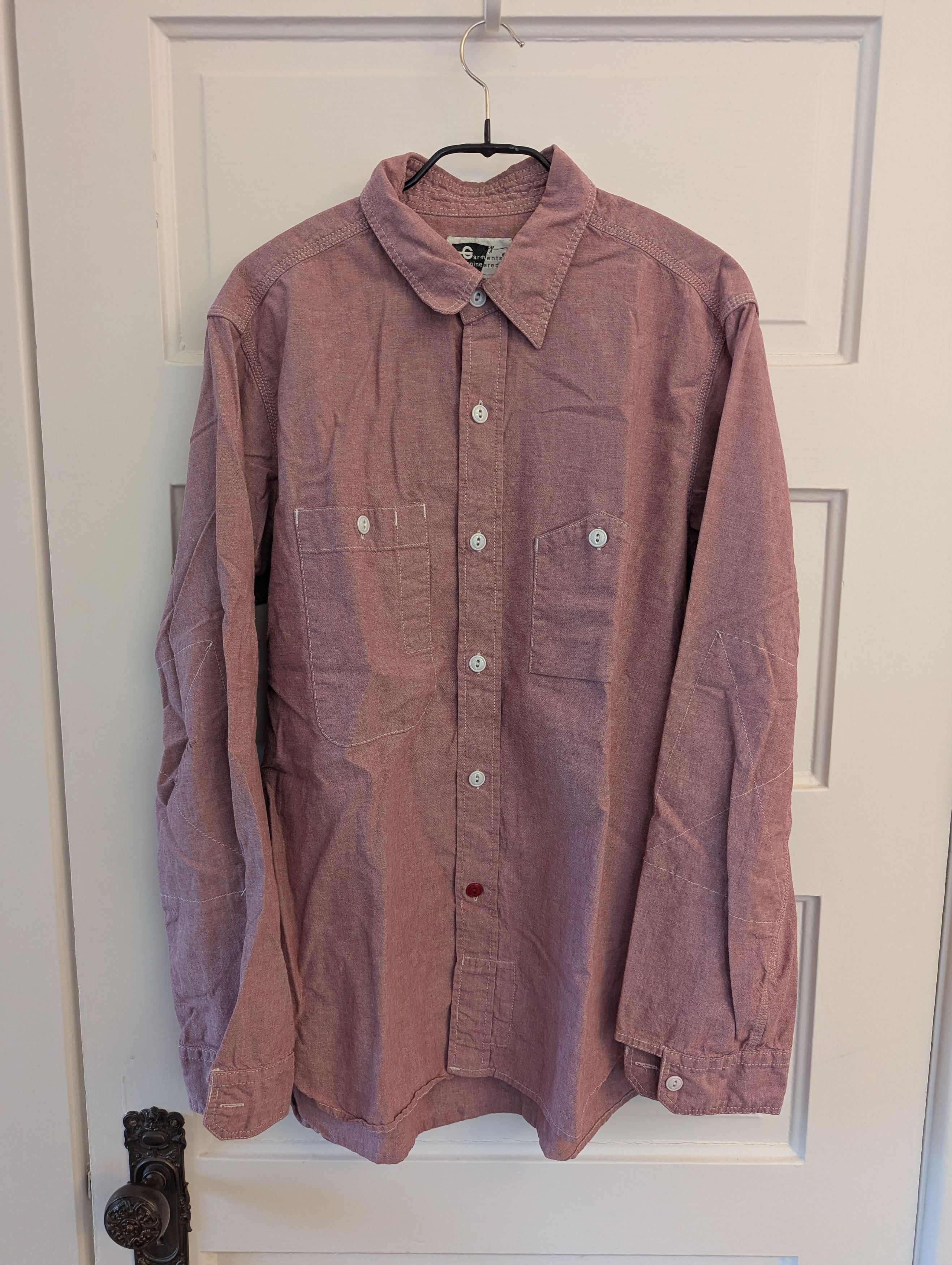Engineered Garments Red Chambray Work Shirt | Grailed