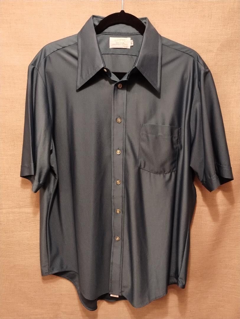 Vintage Rare Vintage Qiana 100% Nylon Mod/Retro Short Sleeve Shirt ...