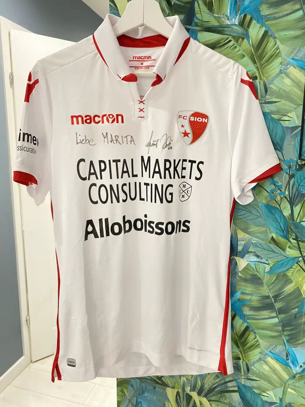 Macron Sion FC Switzerland Soccer Jersey Macron football shirt sz M ...