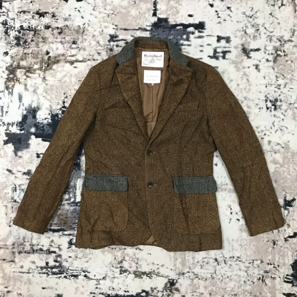 Harris Tweed Harris Tweed Sevendays Sunday Knit Wool Blazer Jacket ...