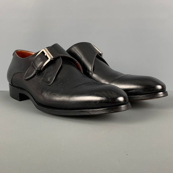 Magnanni SELECCION Black Leather Monk Strap Loafers | Grailed