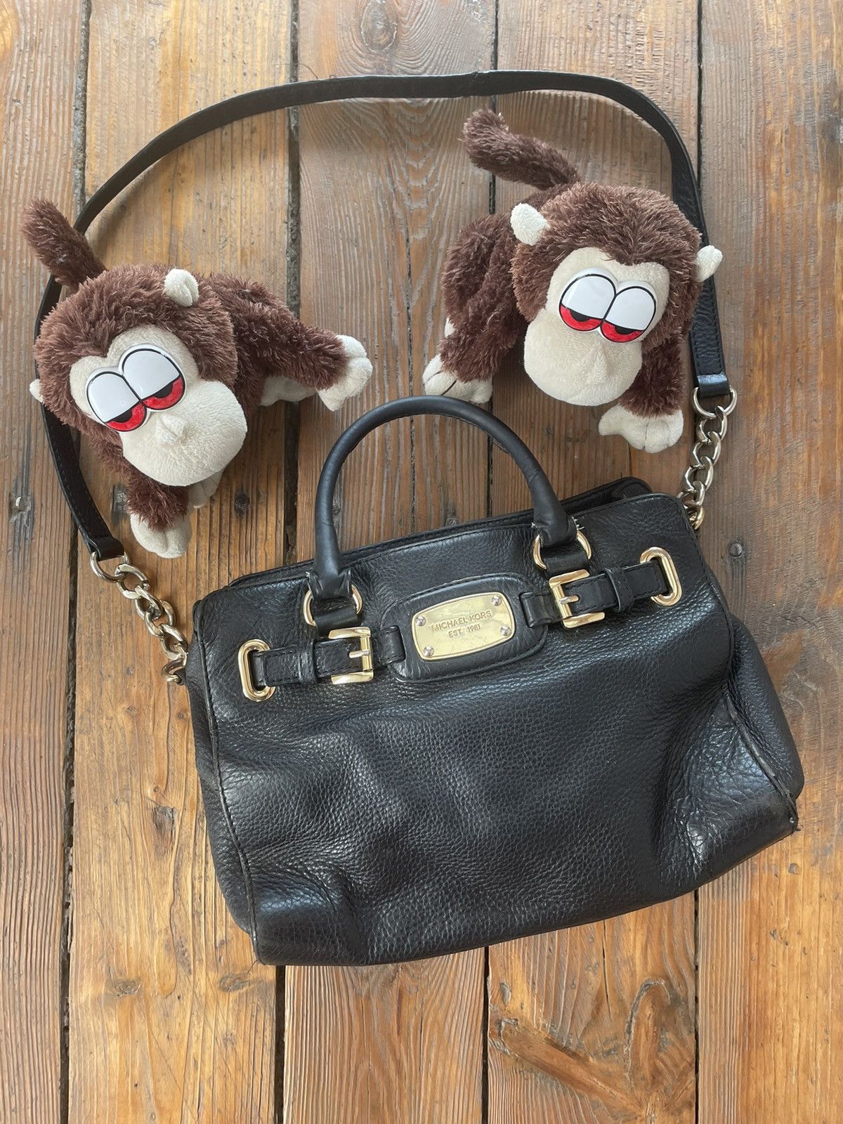 Vintage Michael Kors MK Hamilton Pebble Leather Shoulder Handbag | Grailed