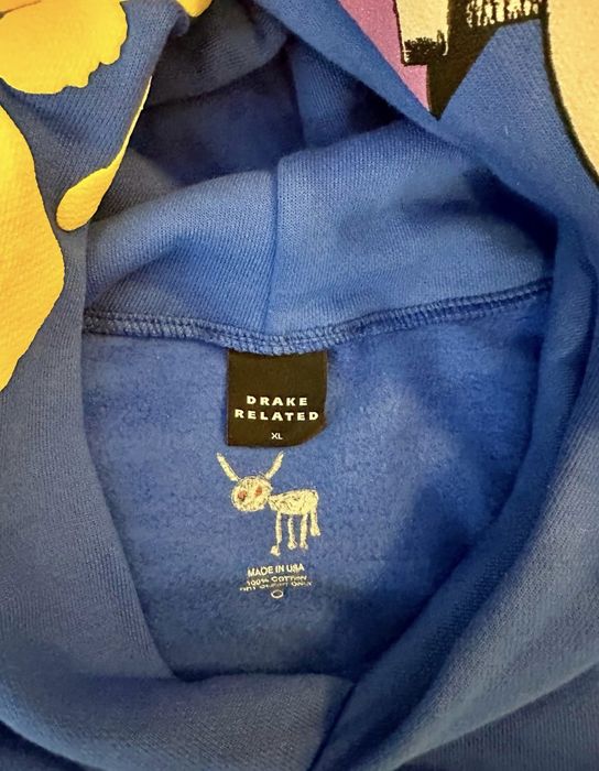 Octobers Very Own Drake For All The Dogs Blue Hoodie XL FATD Big As The ...