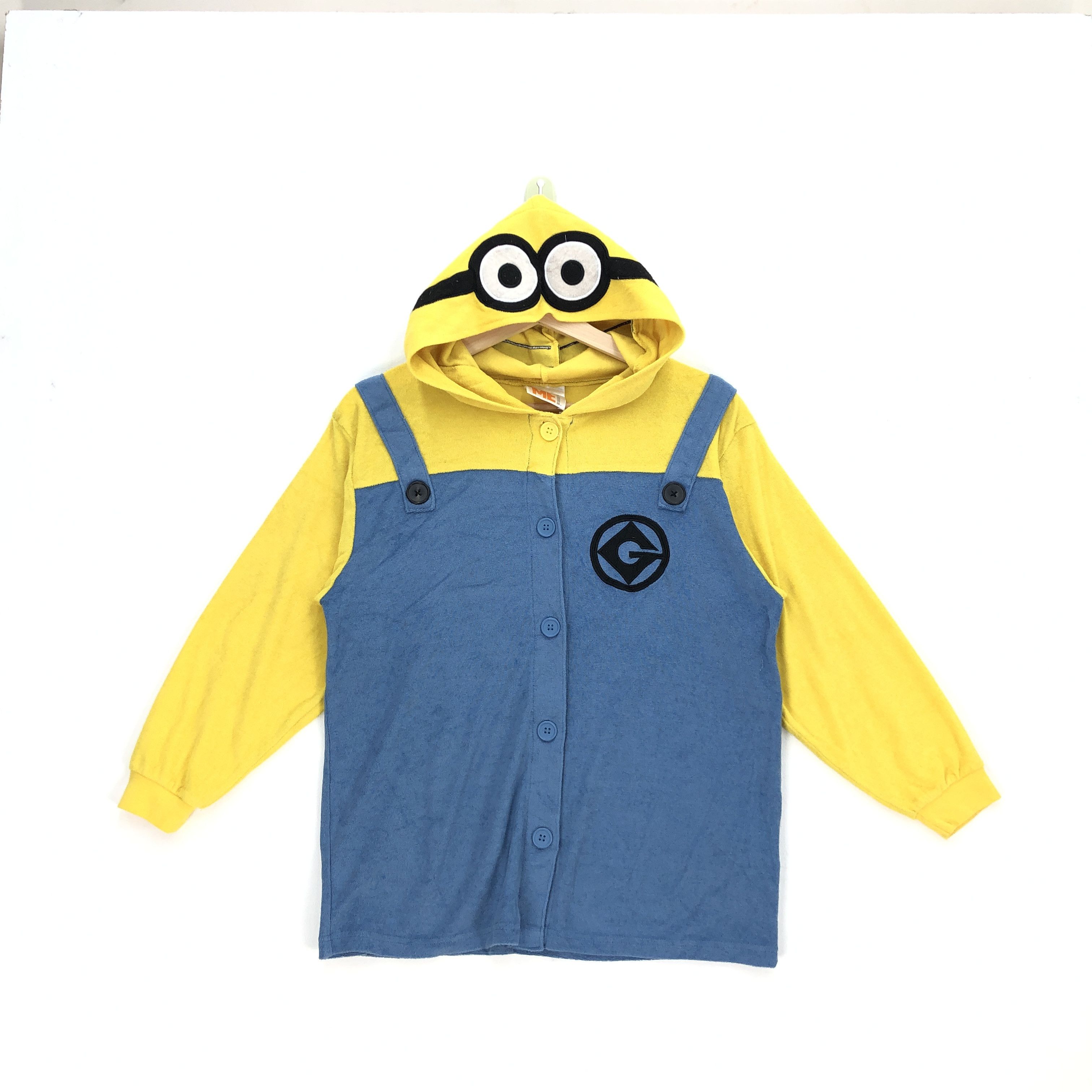 Vintage Minion Sweater Hoodies Despicable Cartoon Sweatshirt Hooded ...