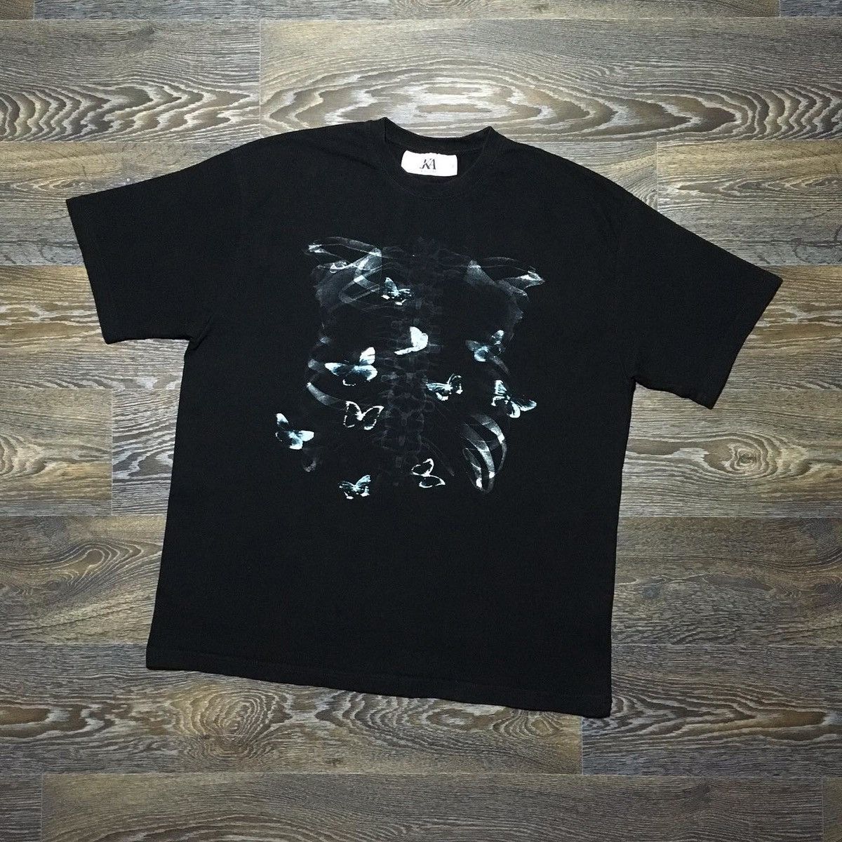 Designer × Streetwear JK ATTIRE X-Ray Butterflies Graphic Logo Heavy T ...