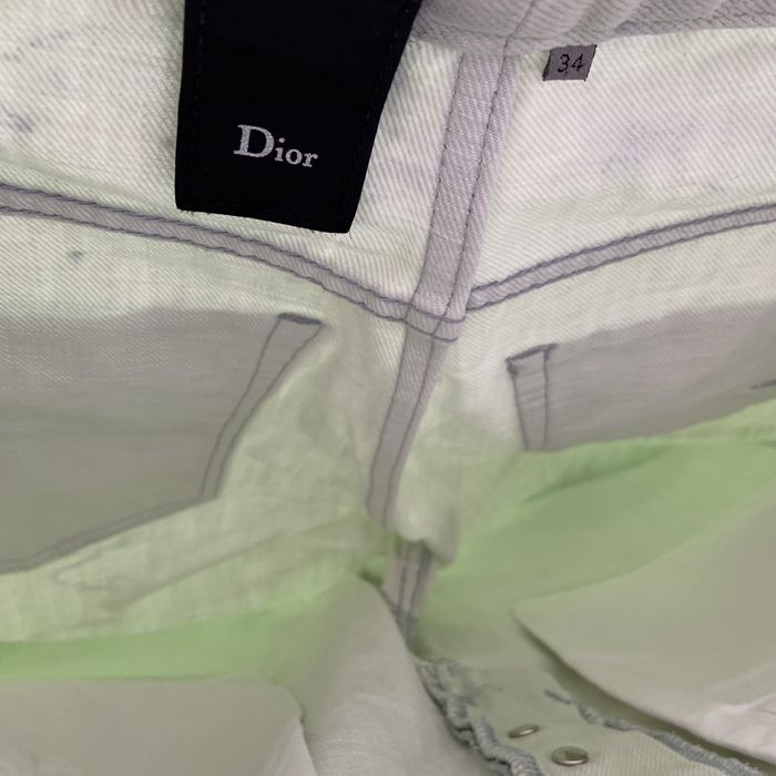 Dior SS06 Dior Homme “Clawmark” Mint Green Denim Jeans | Grailed