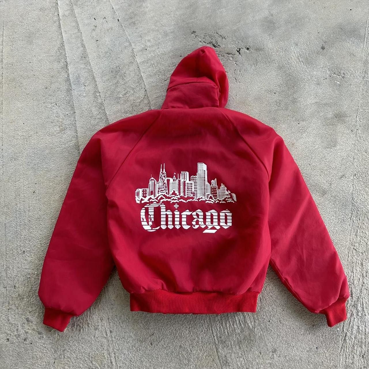 Other Vintage Chicago Skyline Puffer Windbreaker Jacket | Grailed