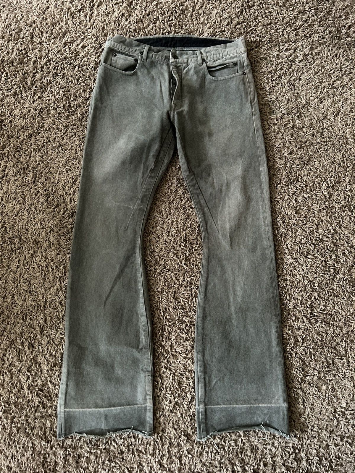 Rick Owens Rick Owens Army Green Bolan Bootcut Denim | Grailed