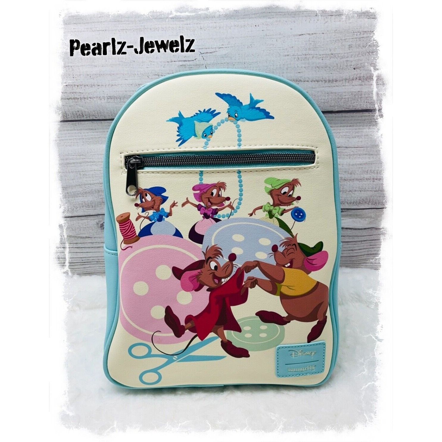 Disney Loungefly Disney Cinderella Sewing Mice Mini Backpack Gus Gu ...