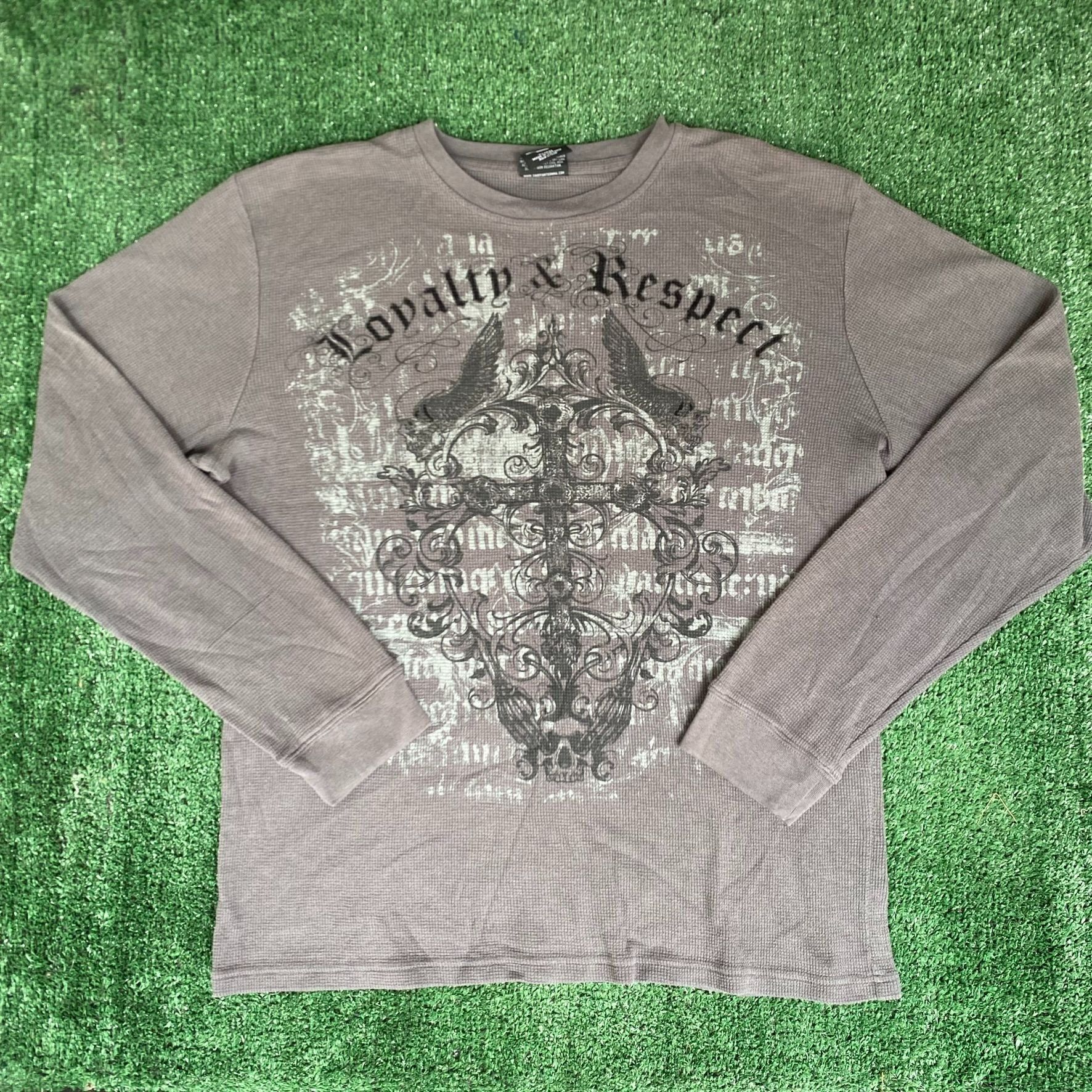 Affliction × Vintage Vintage Y2K Gothic Thermal Shirt Affliction MMA ...
