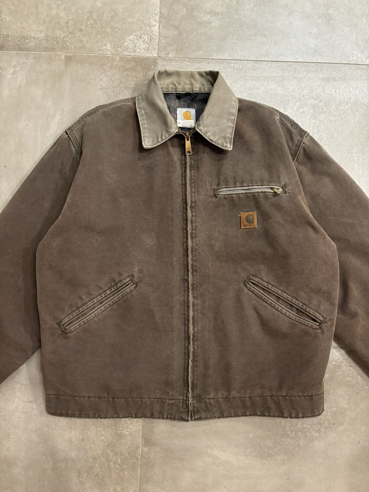 Carhartt × Vintage Vintage Carhartt Detroit Jacket Mocha Faded | Grailed